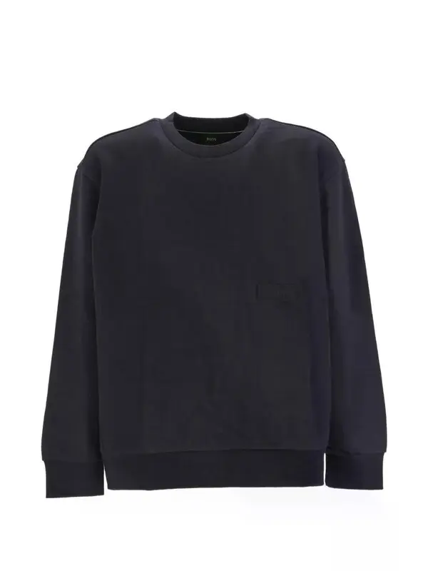 BOSS Logo Patch Crew Neck Sweater