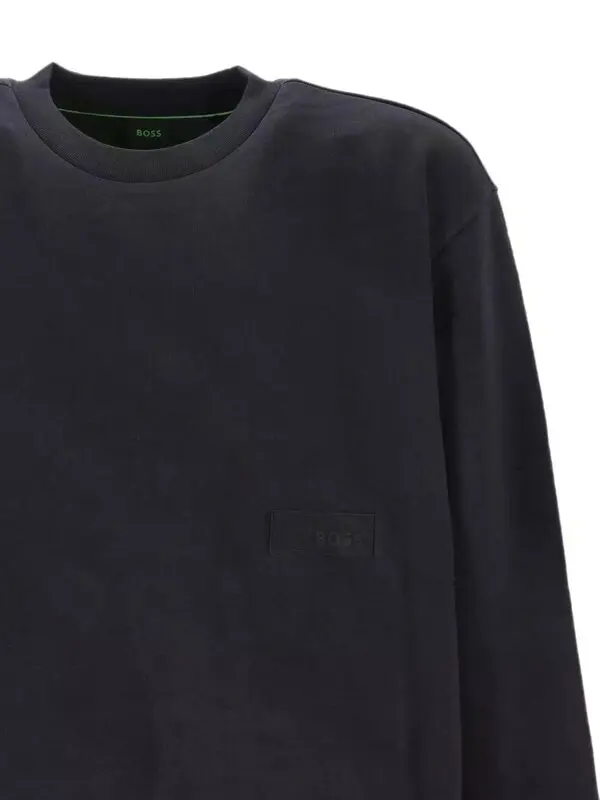 BOSS Logo Patch Crew Neck Sweater