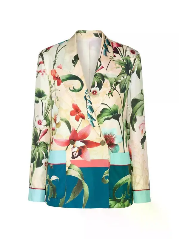 F.R.S FOR RESTLESS SLEEPERS Floral Print Double-breasted Jacket
