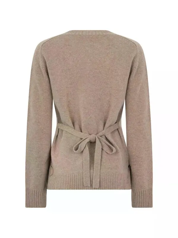 P.a.r.o.s.h Feather-trim Tie-waist Sweater