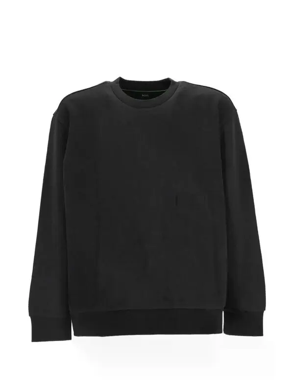 BOSS Logo Patch Crew Neck Sweater