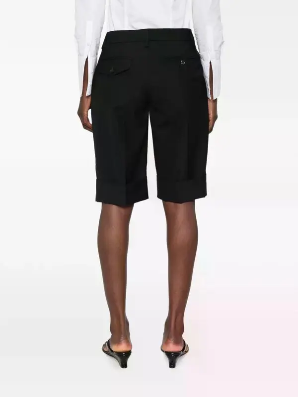 Moschino Buttoned Turn-up Shorts - Black