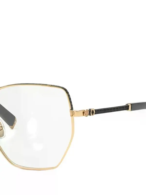 Philipp Plein Geometric Frame Eyeglasses - Gold