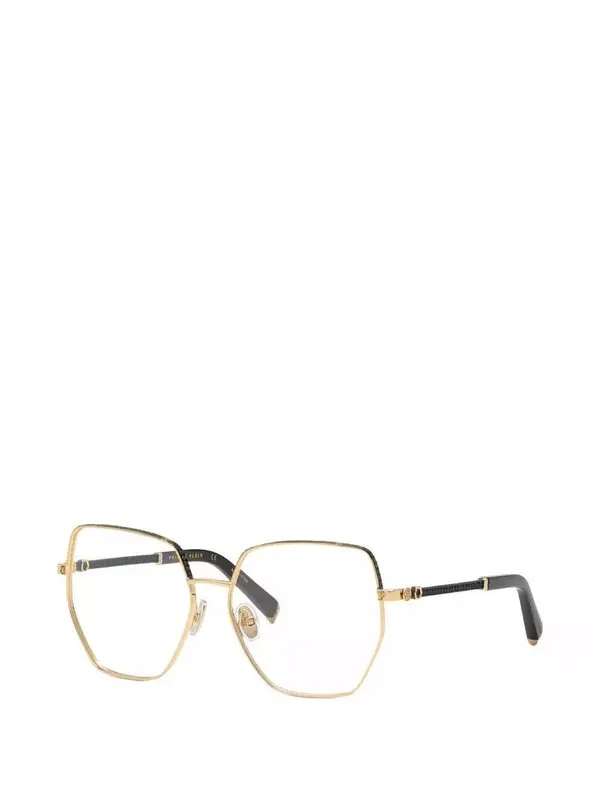 Philipp Plein Geometric Frame Eyeglasses - Gold