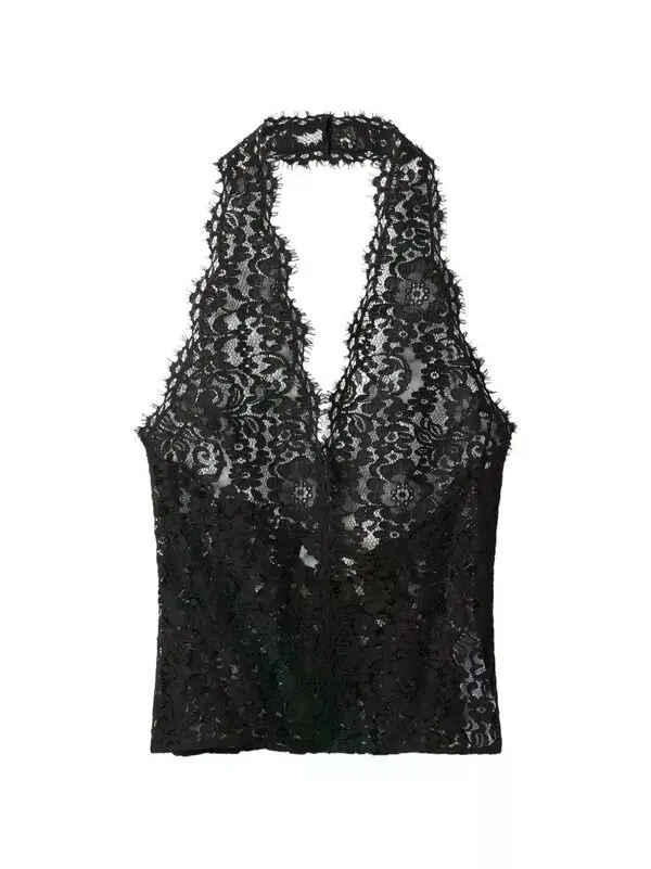 Stella McCartney Halterneck Lace Top - Black