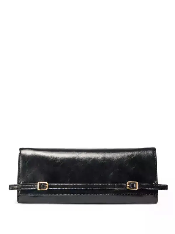 Simkhai River East West Leather Clutch - Black