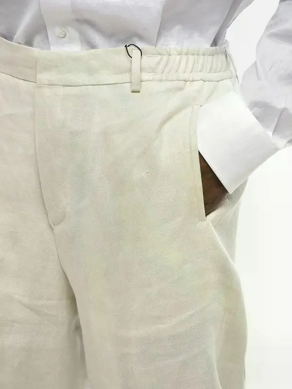 Corneliani Elasticated-waist Linen Trousers