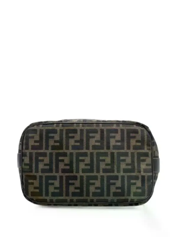 Fendi 2000-2010 Zucca Canvas Vanity Cosmetic Bag Handbag