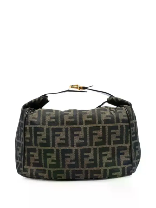 Fendi 2000-2010 Zucca Canvas Vanity Cosmetic Bag Handbag