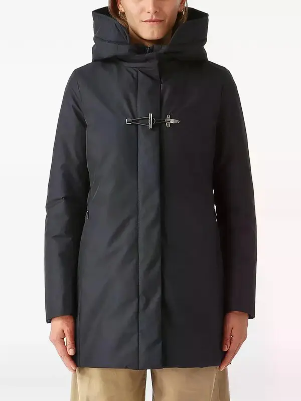 FAY Toggle Hooded Coat - Black