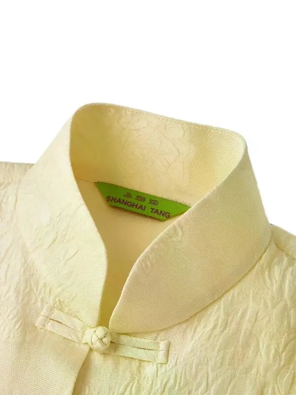 Shanghai Tang Patterned Jacquard Belted Shirt