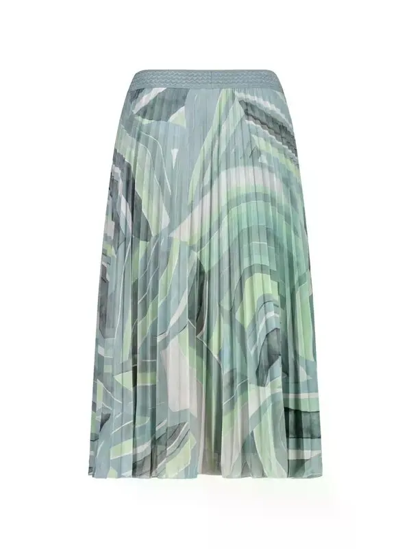 BETTY BARCLAY Abstract Print Pleated Skirt