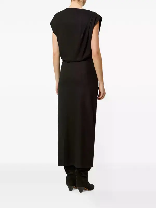 MARANT ETOILE Naerys Draped Maxi Dress - Black