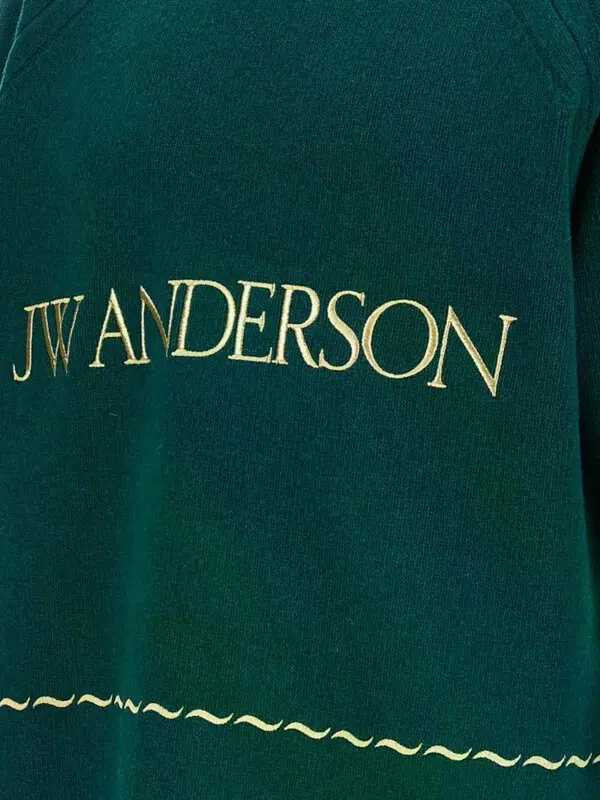 JW Anderson Logo-embroidered Wavy-stitch Knit