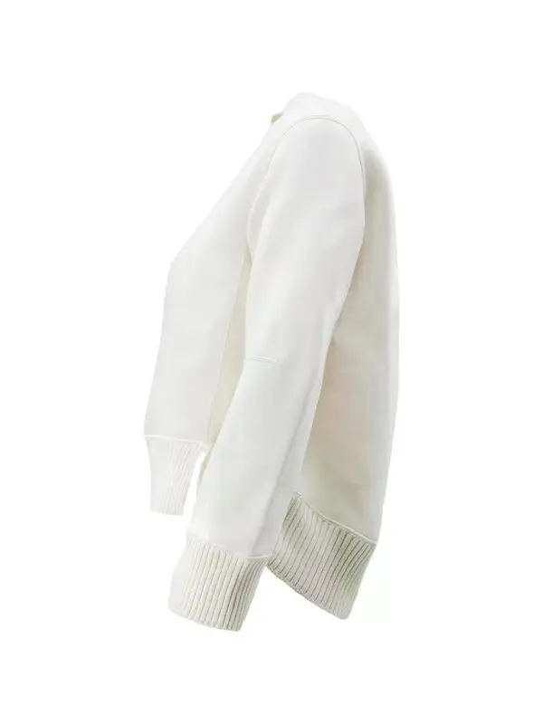 Sacai Crew Neck Sweater With Cut-out Detail