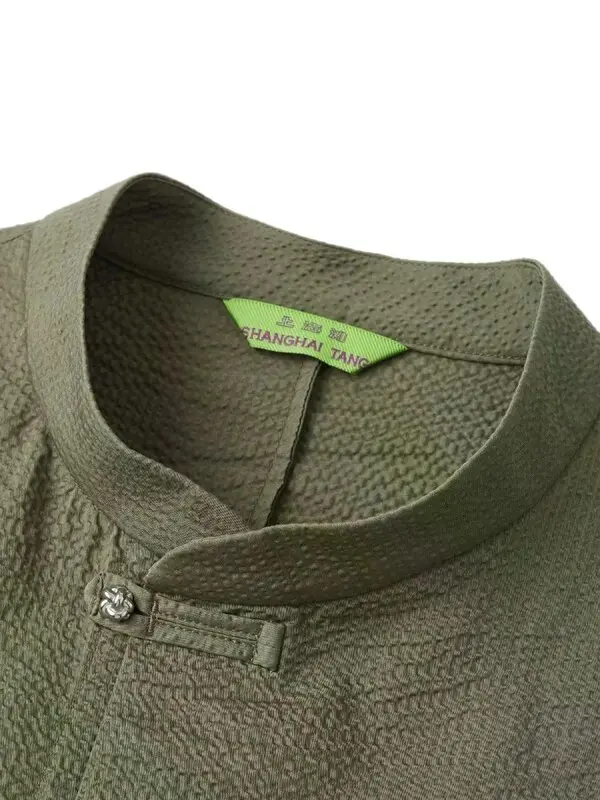 Shanghai Tang Short-sleeve Seersucker Shirt