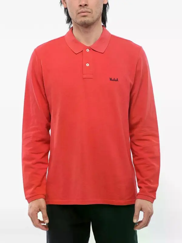 Woolrich Embroidered Long-sleeve Polo Shirt