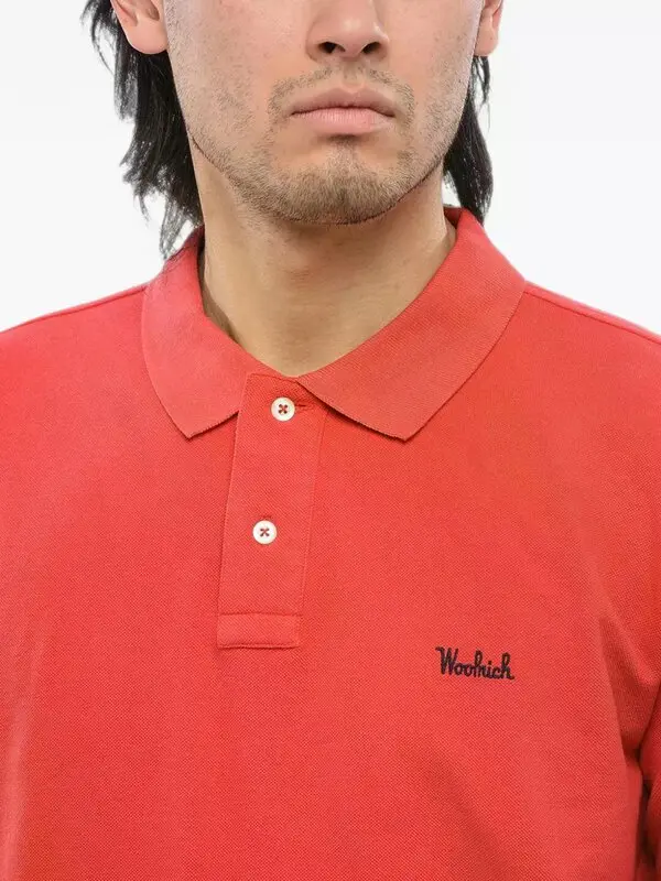 Woolrich Embroidered Long-sleeve Polo Shirt