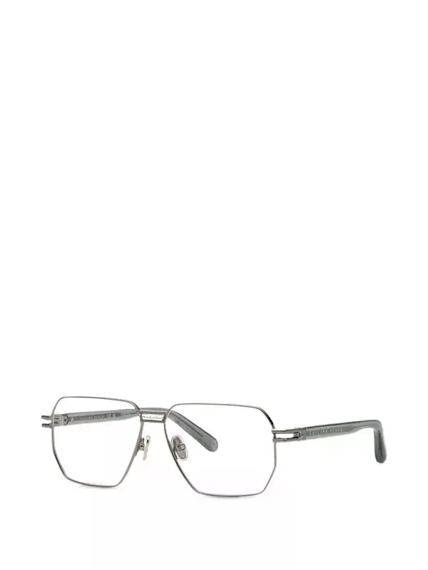 Philipp Plein Geometric Frame Eyeglasses - Grey
