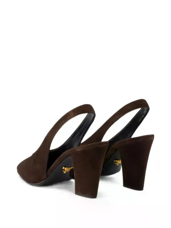 Prada Suede Leather Slingback Pumps