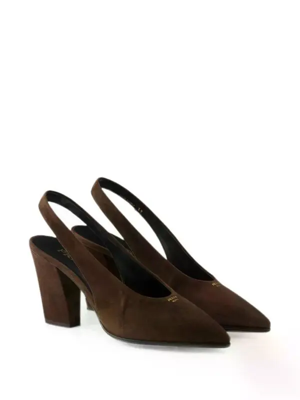 Prada Suede Leather Slingback Pumps