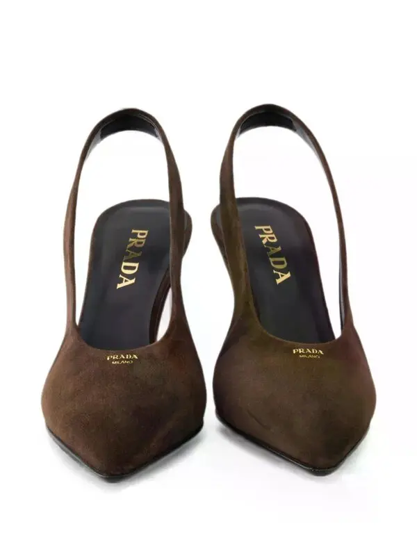Prada Suede Leather Slingback Pumps