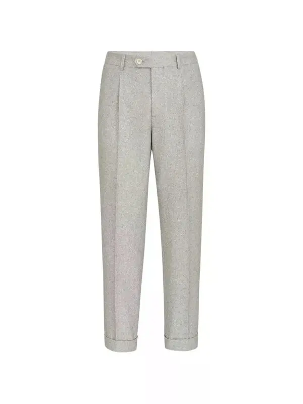 Brunello Cucinelli Silk And Cashmere Cavalry Tweed Trousers