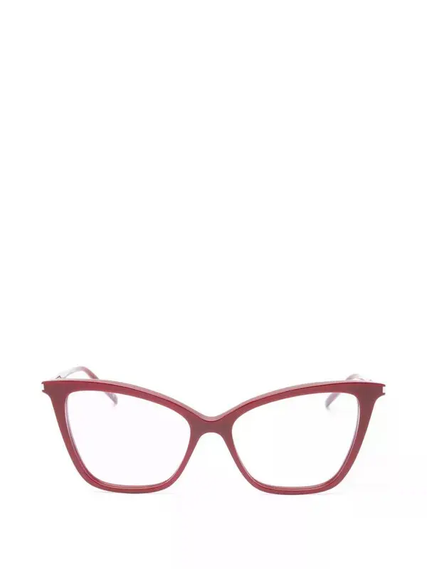 Saint Laurent Cat Eye Frame Glasses - Red