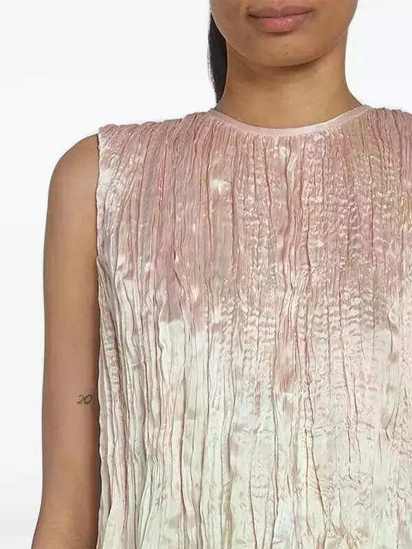 Adam Lippes Anouk Plissé-effect Top