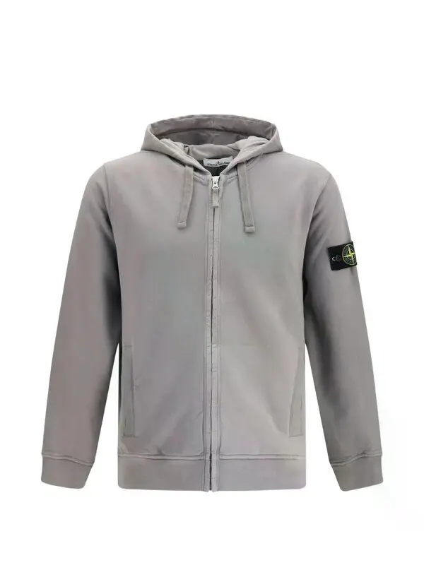 Stone Island Logo-patch Zip-up Hoodie