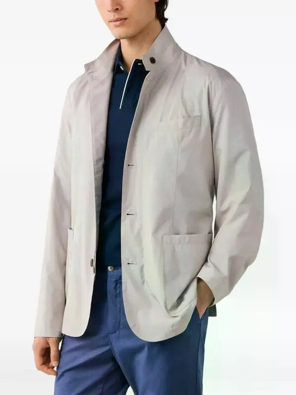 HACKETT LONDON Stand-up Collar Chest Pocket Jacket