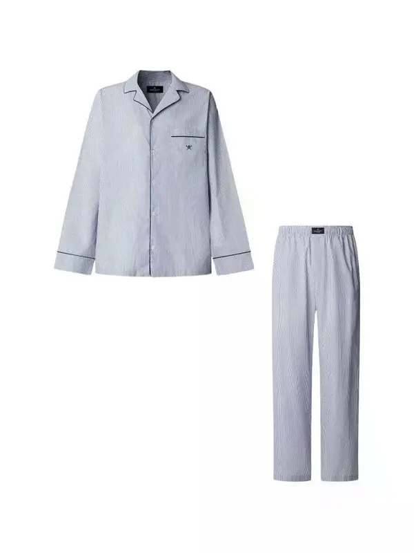 HACKETT LONDON Striped Cotton Pajamas