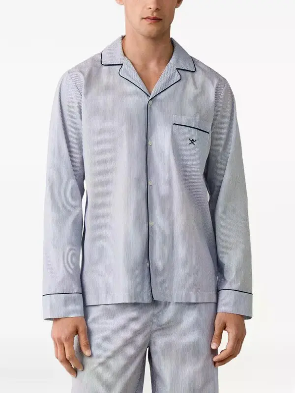 HACKETT LONDON Striped Cotton Pajamas