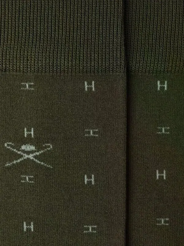 HACKETT LONDON Logo Jacquard Cotton Crew Socks