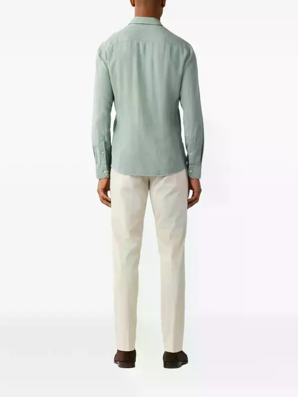 HACKETT LONDON Garment-dyed Textured Cotton Shirt