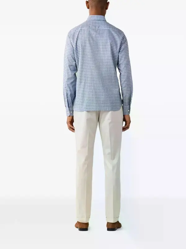 HACKETT LONDON Gingham Brompton-collar Shirt