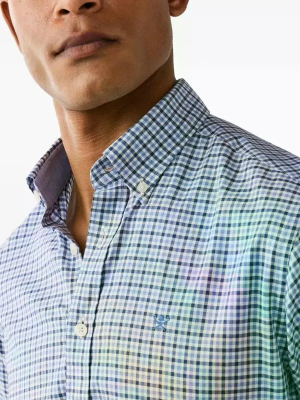 HACKETT LONDON Gingham Brompton-collar Shirt