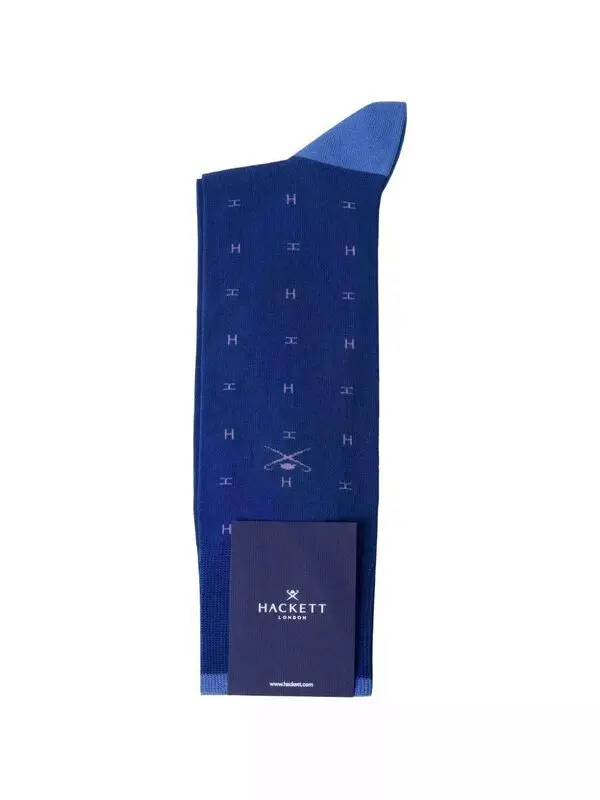 HACKETT LONDON Logo Patterned Crew Socks