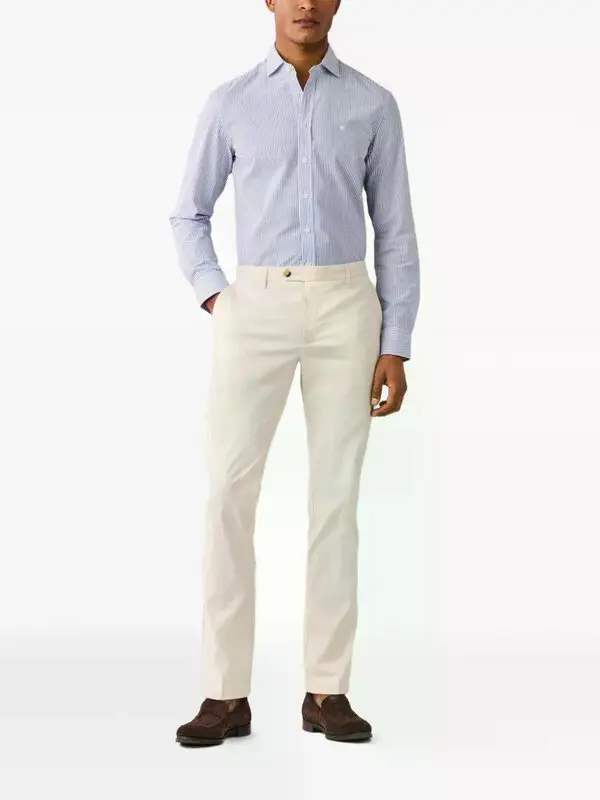 HACKETT LONDON Seersucker Bengal-stripe Shirt