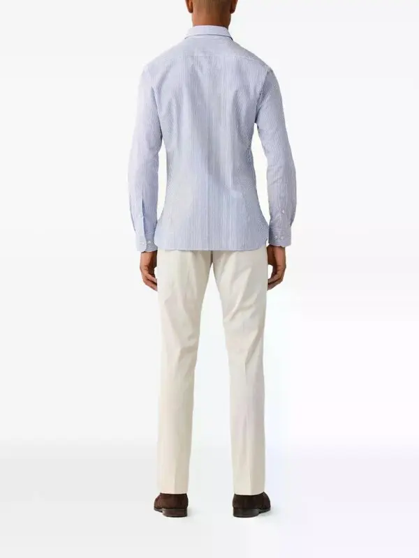 HACKETT LONDON Seersucker Bengal-stripe Shirt