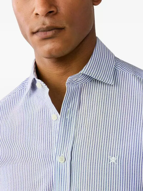 HACKETT LONDON Seersucker Bengal-stripe Shirt