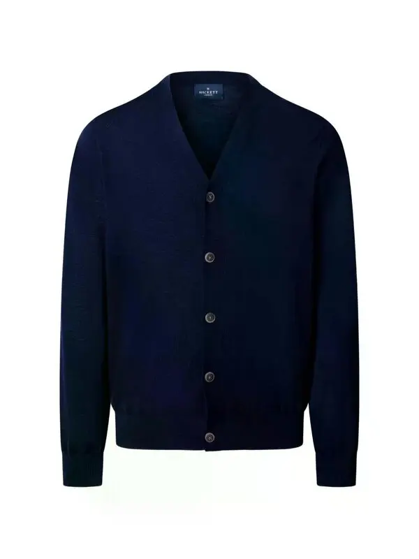 HACKETT LONDON Merino Wool V-neck Cardigan