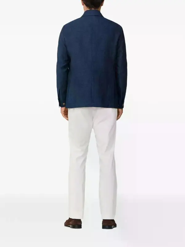 HACKETT LONDON Melange Chambray-linen Jacket