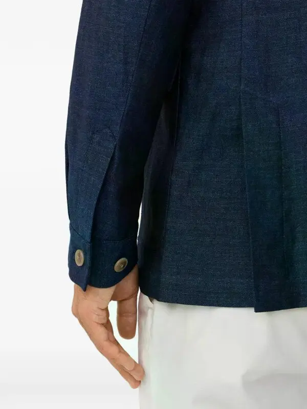 HACKETT LONDON Melange Chambray-linen Jacket