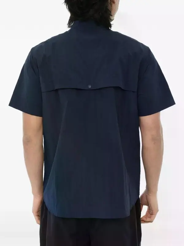 Woolrich Short-sleeve Mandarin-collar Shirt