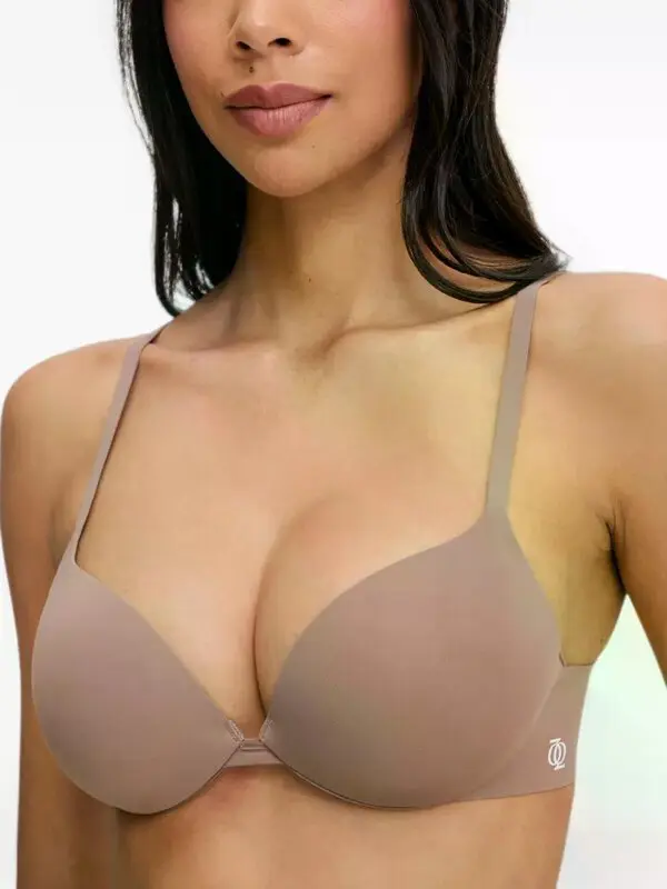 GOD SAVE QUEENS Logo-print Padded Bra