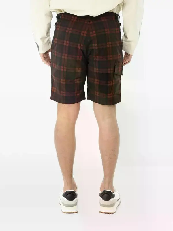 Woolrich Plaid Belted Cargo Shorts