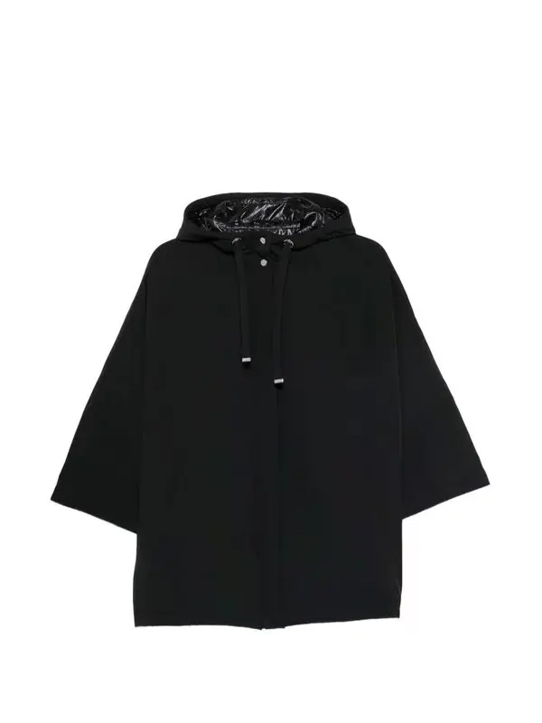 Herno Hooded Three-quarter Sleeve Jacket