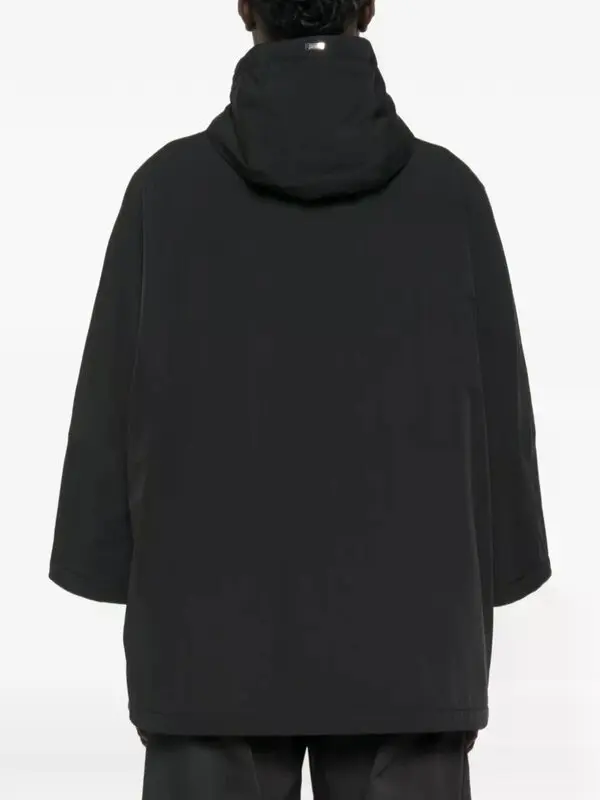 Herno Hooded Three-quarter Sleeve Jacket