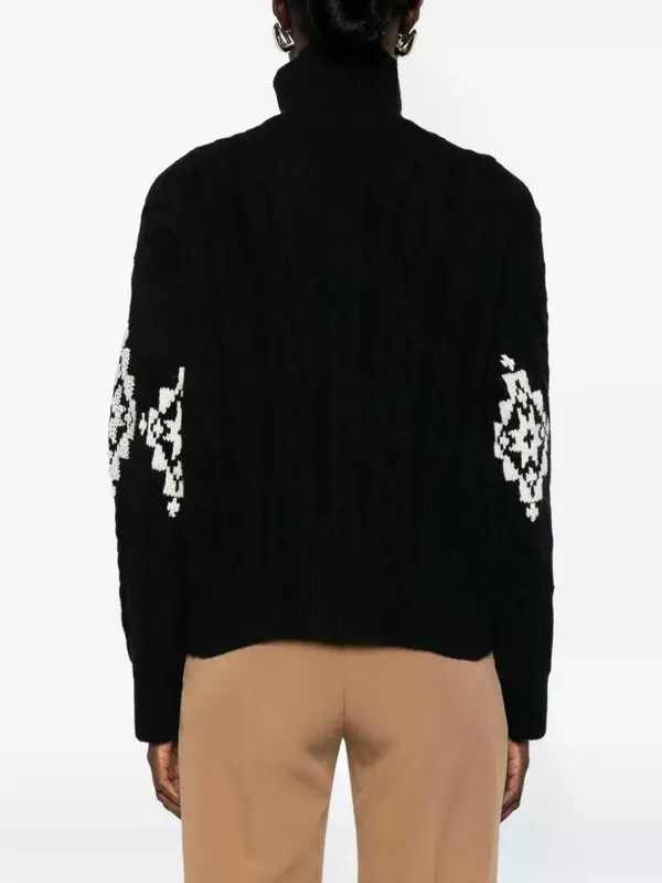 ERMANNO FIRENZE Cable-knit Sequin-embellished Jumper